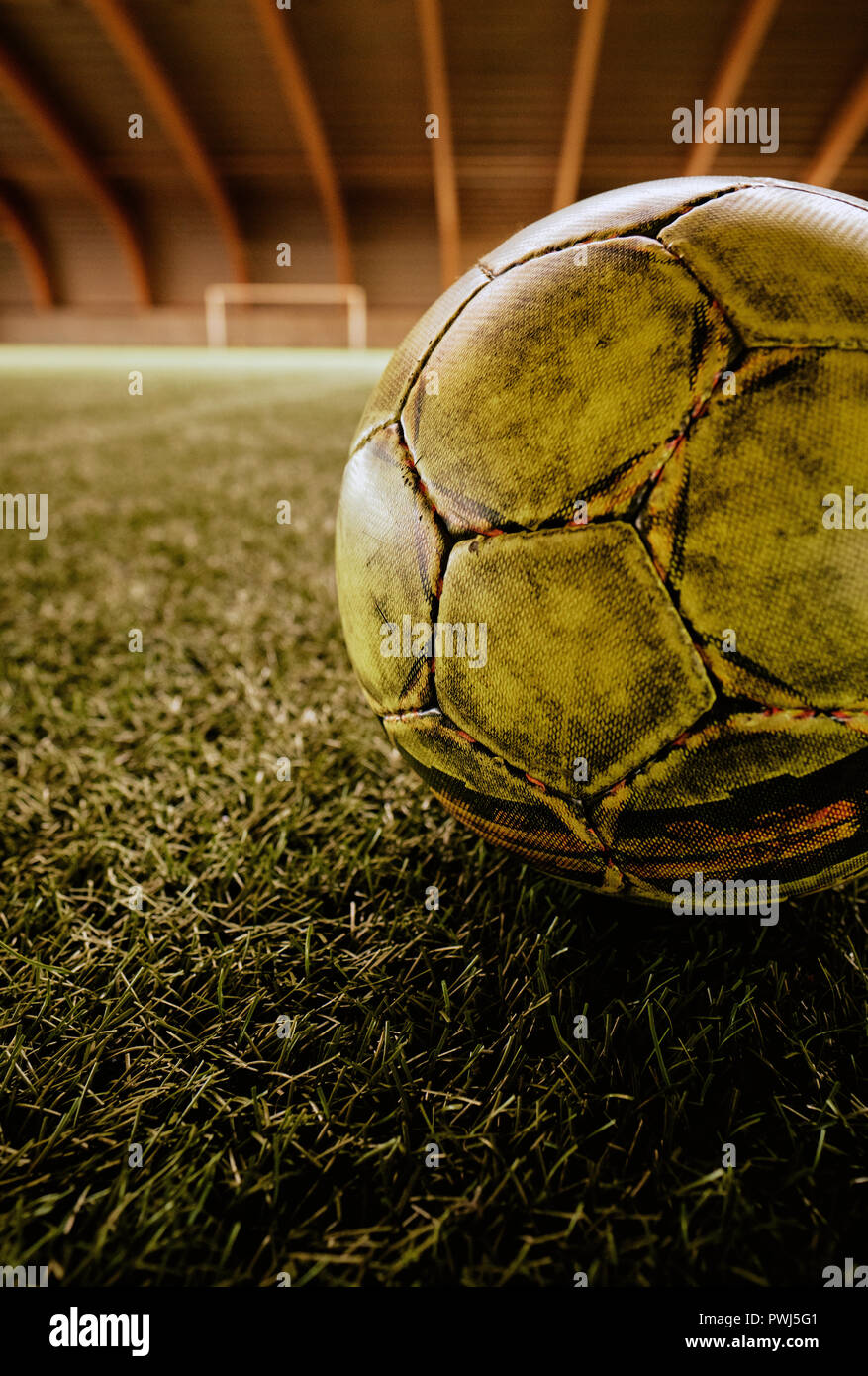 A full size indoor football / soccer training pitch and ball in Iceland ...
