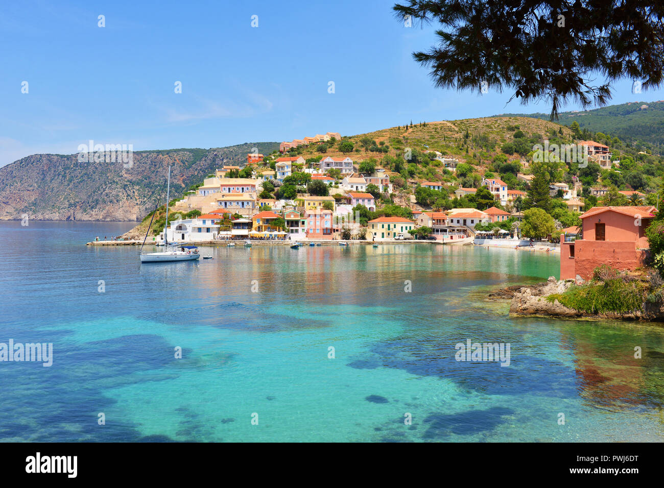 Assos beach, Kefalonia, Greece Stock Photo - Alamy