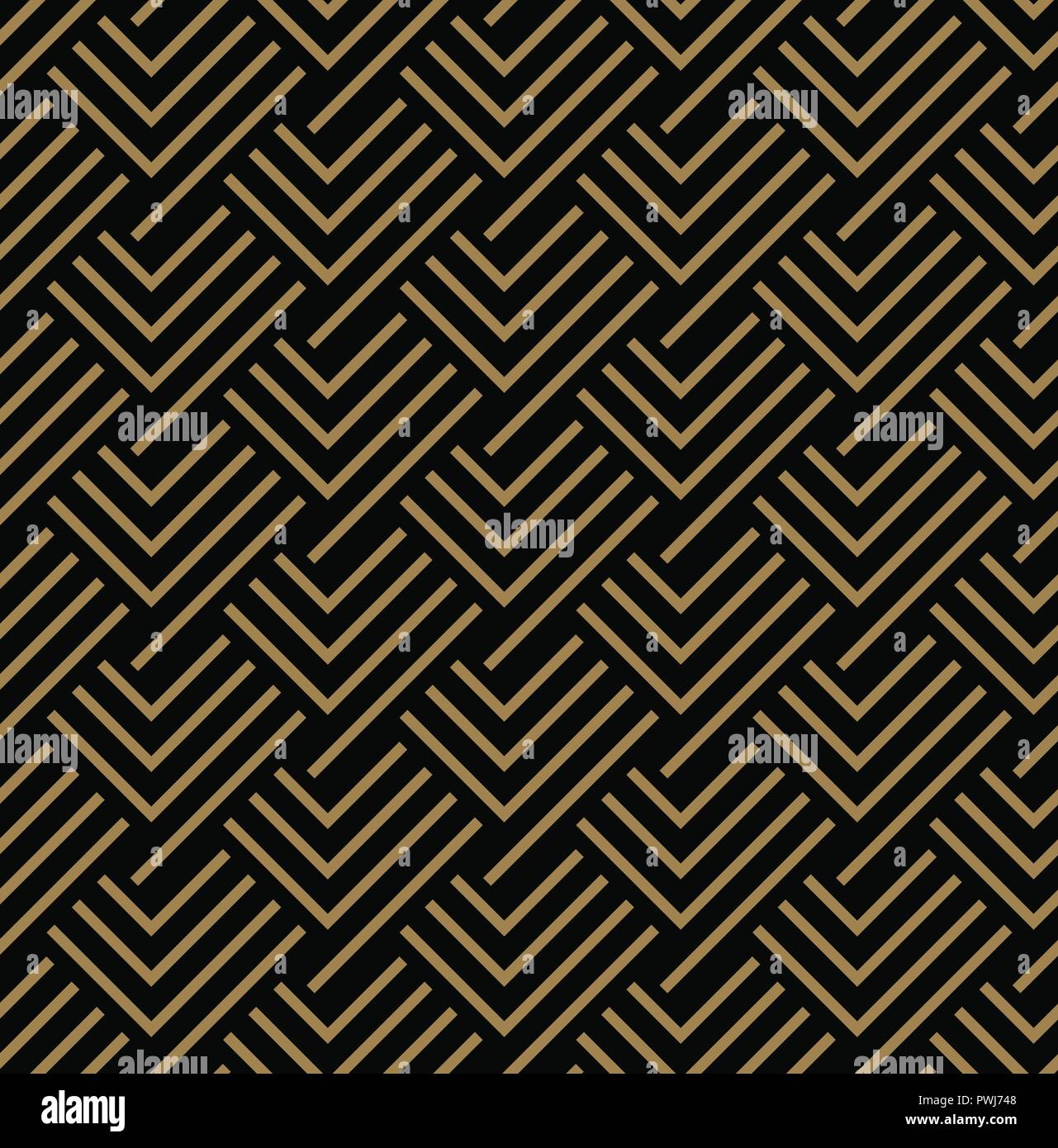 Seamless pattern with squares, black gold diagonal braided striped ...