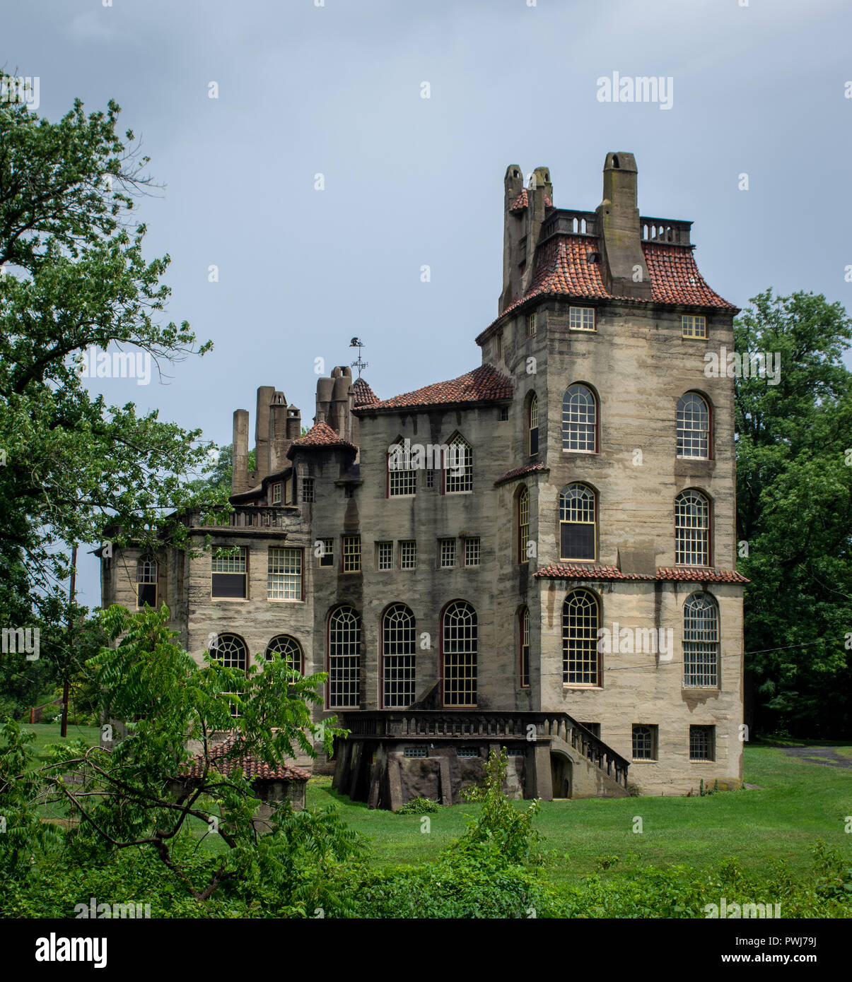 A beautiful old concrete castle known as the Fonthill Castle Stock ...