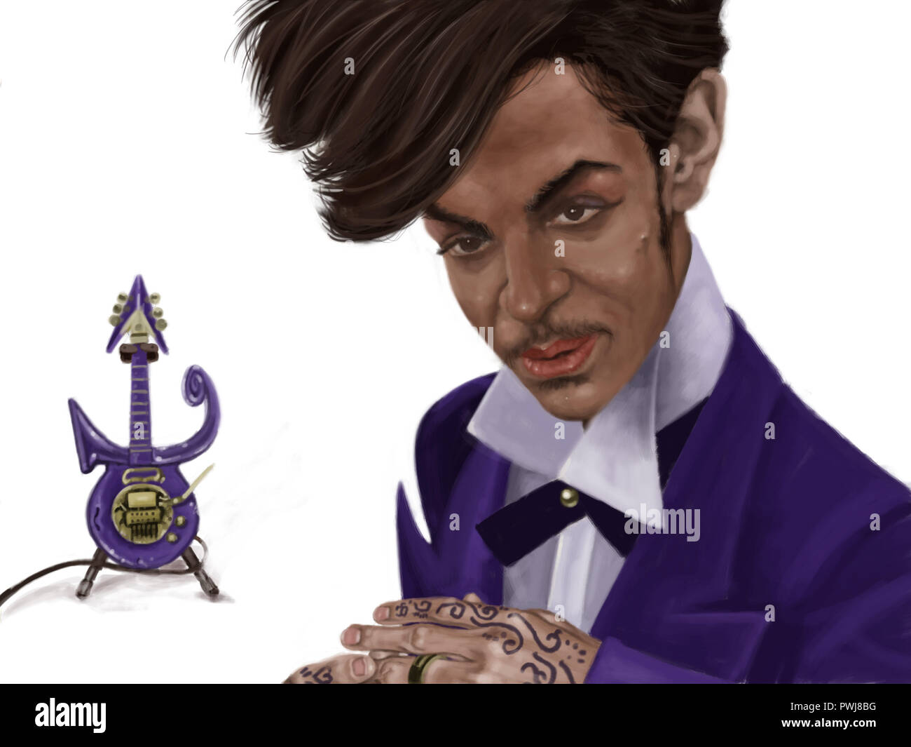 Prince Original Painting Stock Photo - Alamy