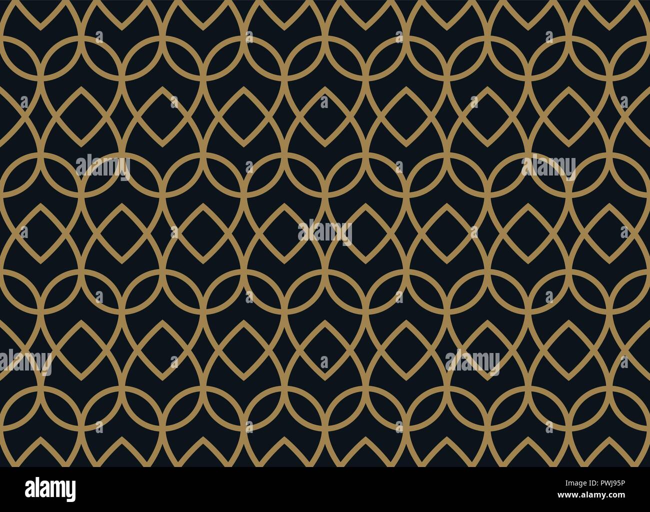 Seamless linear pattern with crossing curved lines with gold colo Stock ...