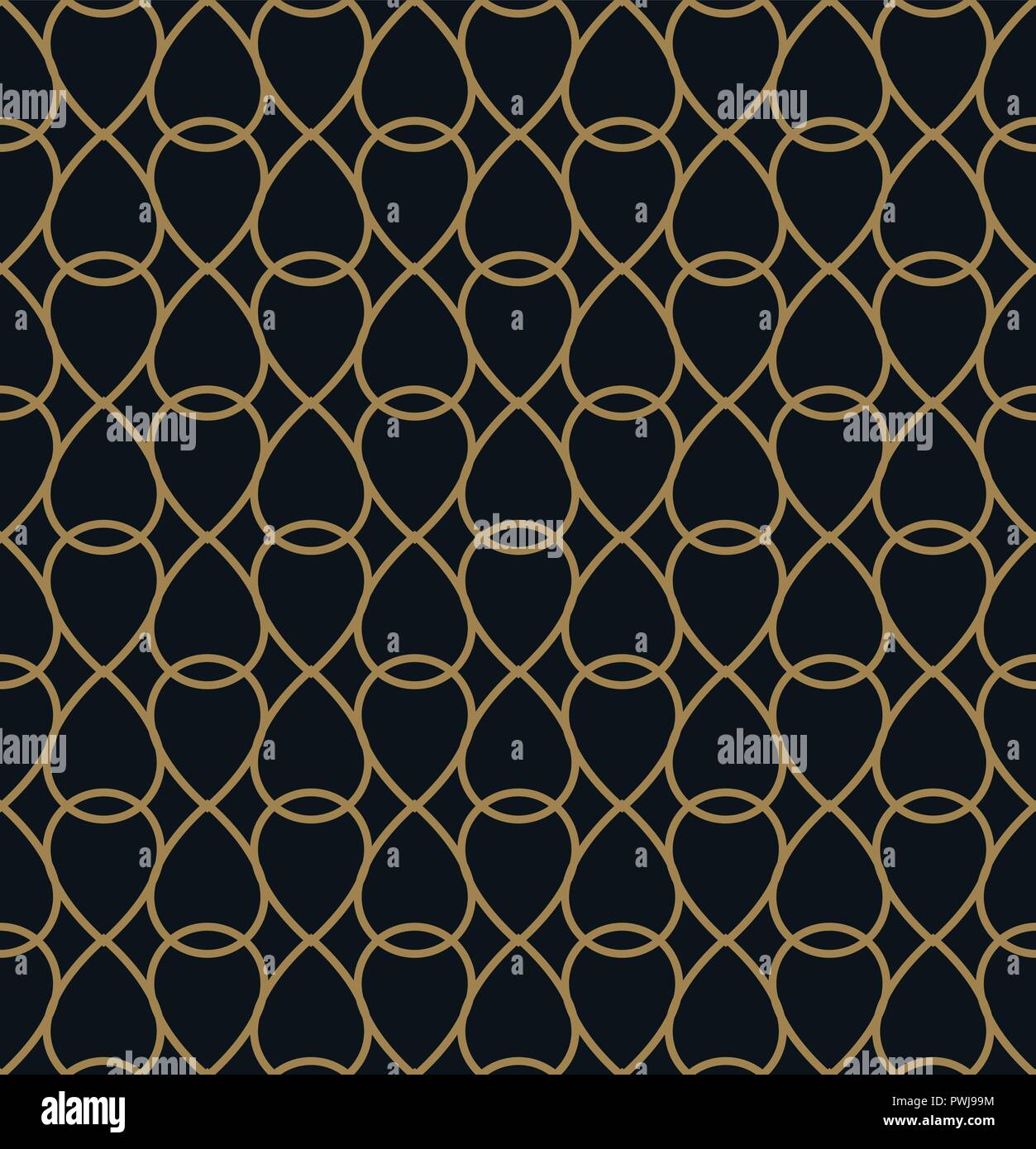 Vector modern geometric tiles pattern. golden lined shape. Abstract art ...