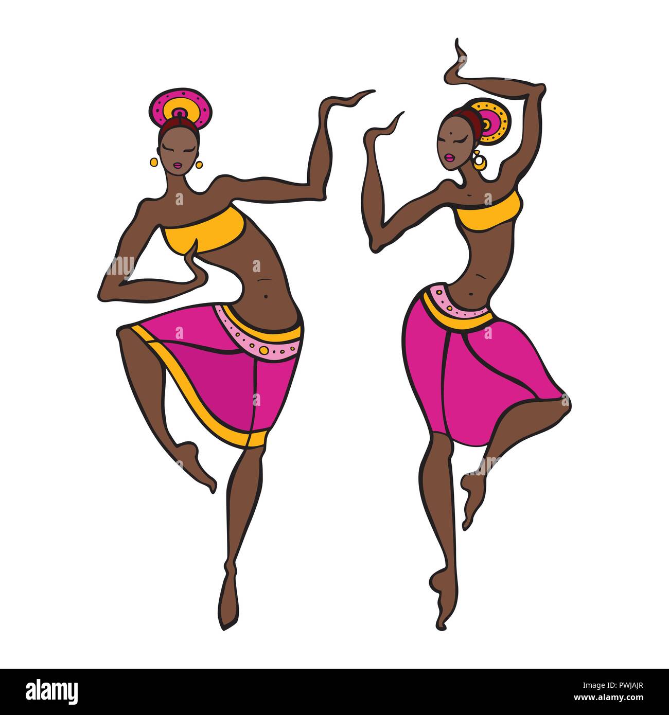 Beautiful dancers silhouette Stock Vector Image & Art - Alamy
