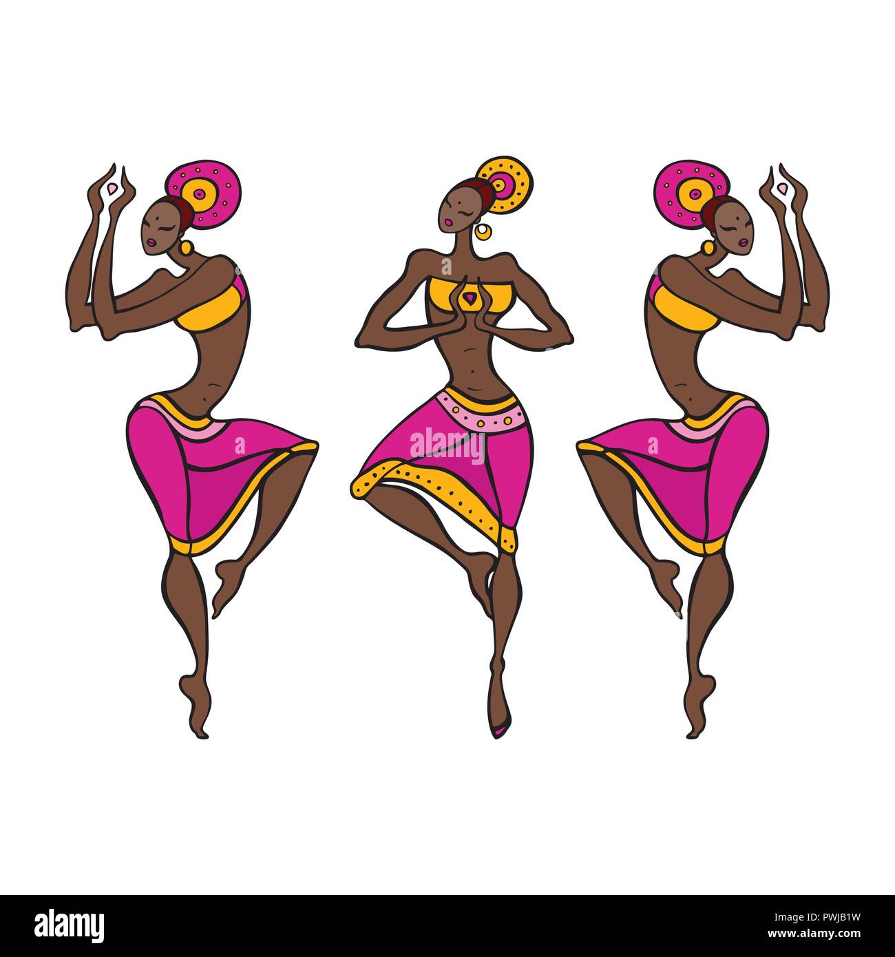 Beautiful dancers silhouette Stock Vector Image & Art - Alamy