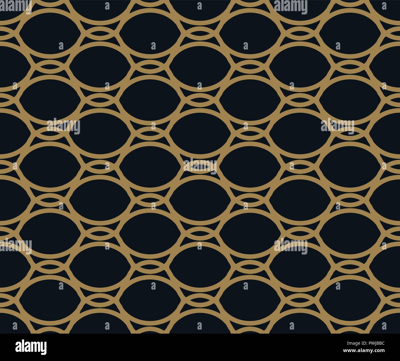 Seamless linear pattern with crossing curved lines with gold colo Stock ...