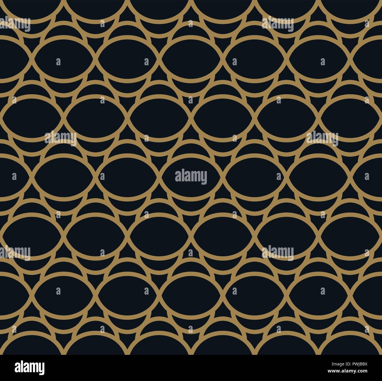 Seamless linear pattern with crossing curved lines with gold colo Stock ...