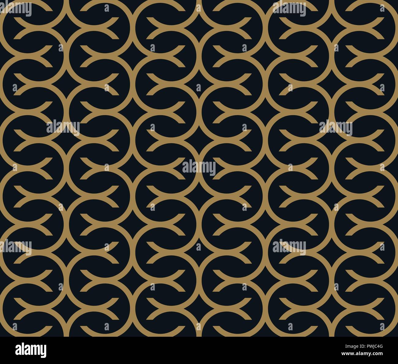 Seamless linear pattern with crossing curved lines with gold colo Stock ...