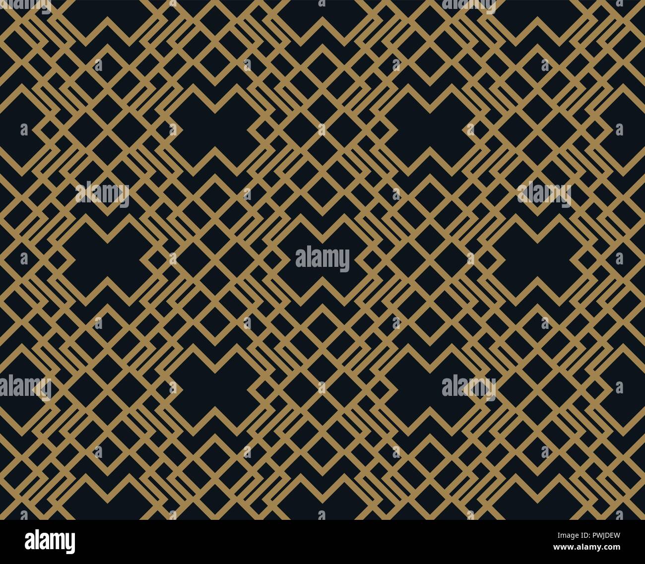 Vector modern geometric tiles pattern. golden lined shape. Abstract art ...