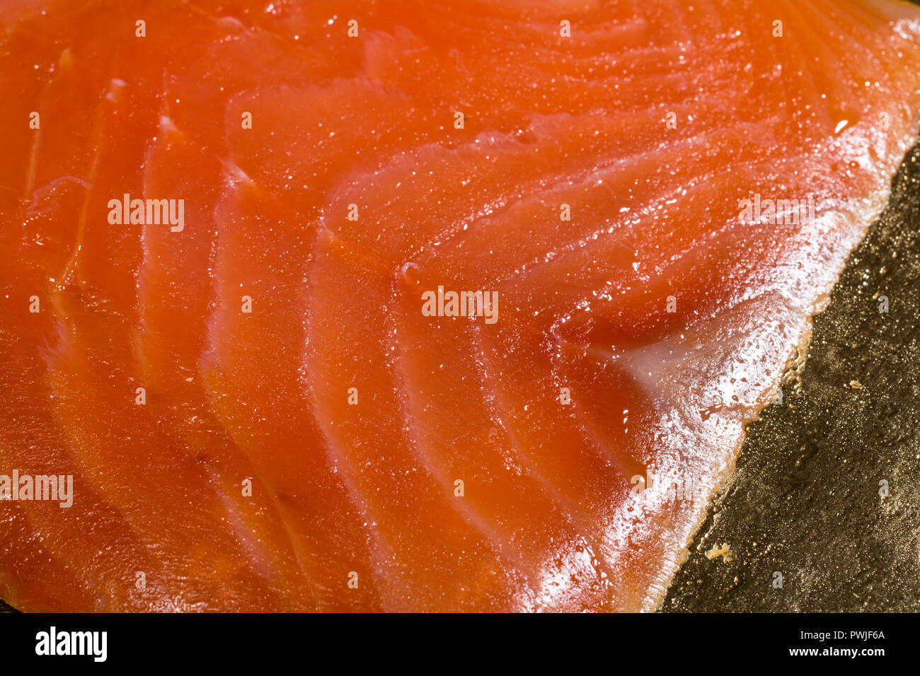Sliced Irish smoked salmon Stock Photo - Alamy