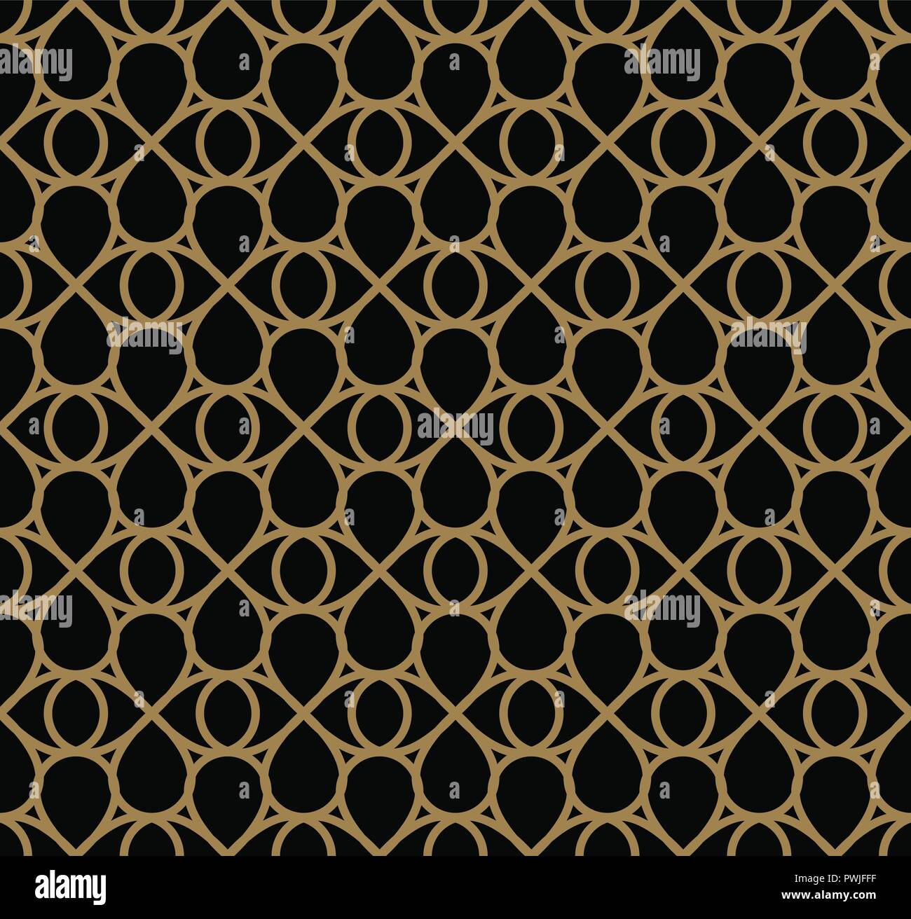 Seamless linear pattern with crossing curved lines with gold colo Stock ...