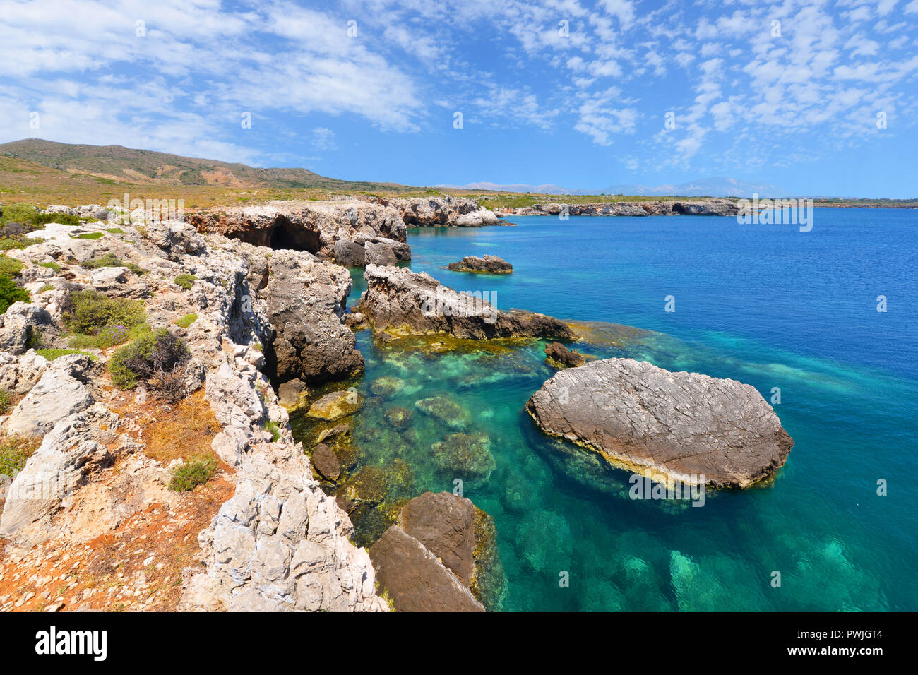 Landscape of greece islands Stock Photo - Alamy