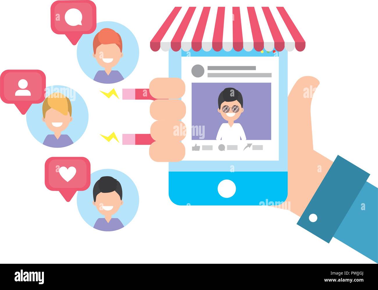 Social network technology Stock Vector Image & Art - Alamy