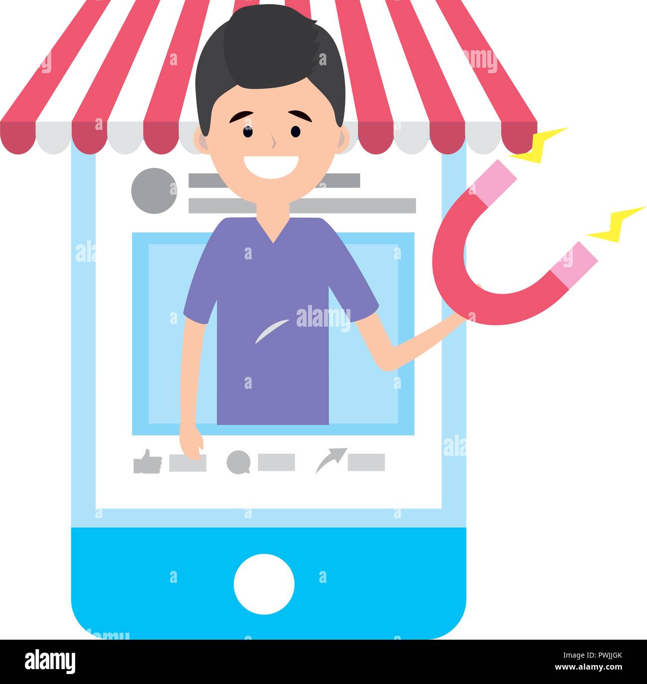 Social network cartoon Stock Vector Image & Art - Alamy