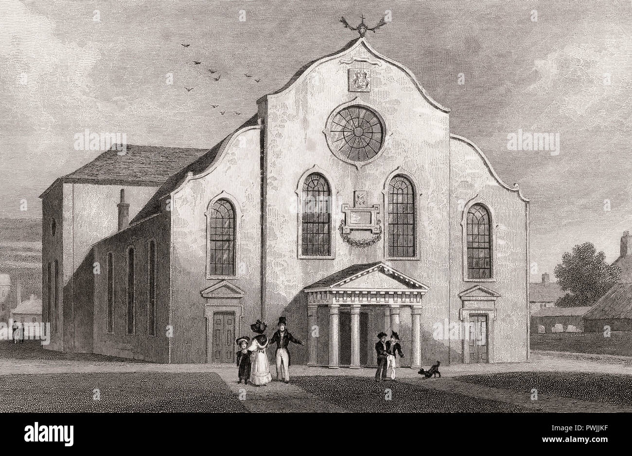 Canongate Church, Edinburgh, Scotland, 19th century, from Modern Athens ...