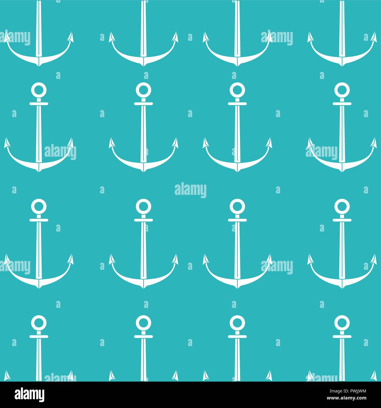 anchor pattern with blue background wallpaper Stock Vector Image & Art - Alamy