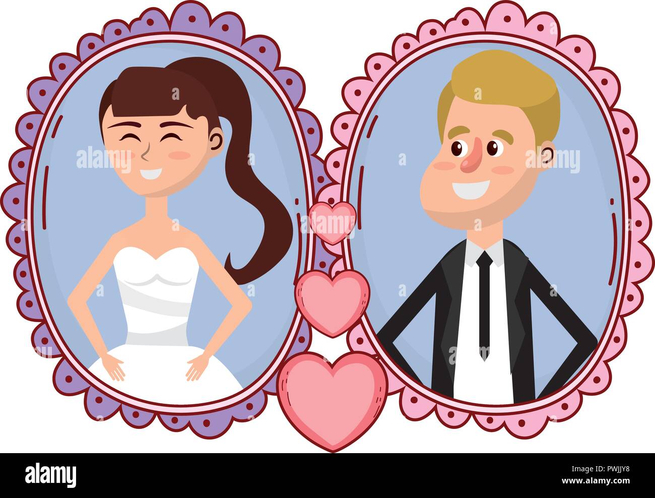 Photograph wedding Stock Vector Images - Alamy