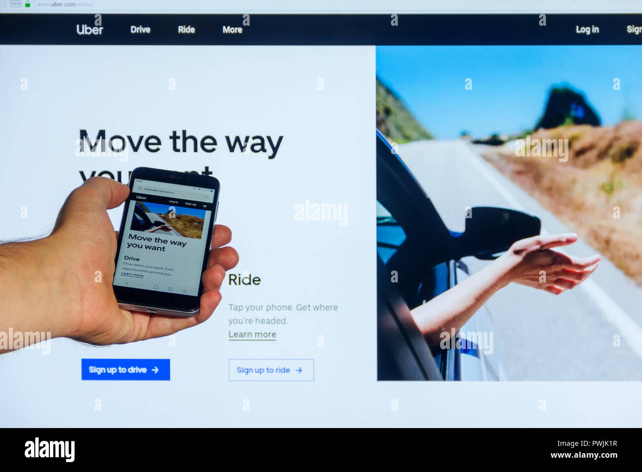 Uber app home screen hi-res stock photography and images - Alamy