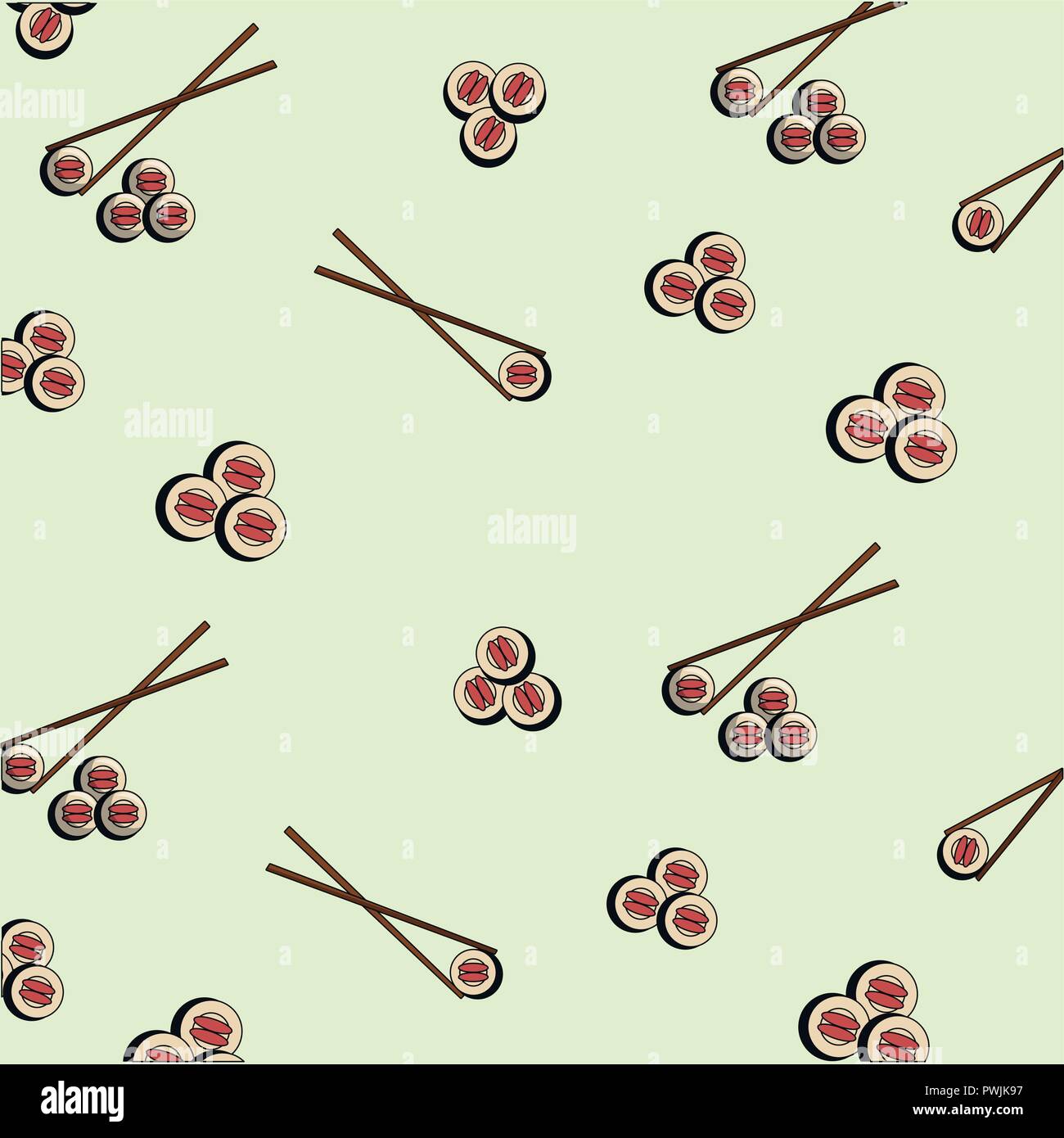 fresh sushi pattern theme color wallpaper vector illustration graphic ...