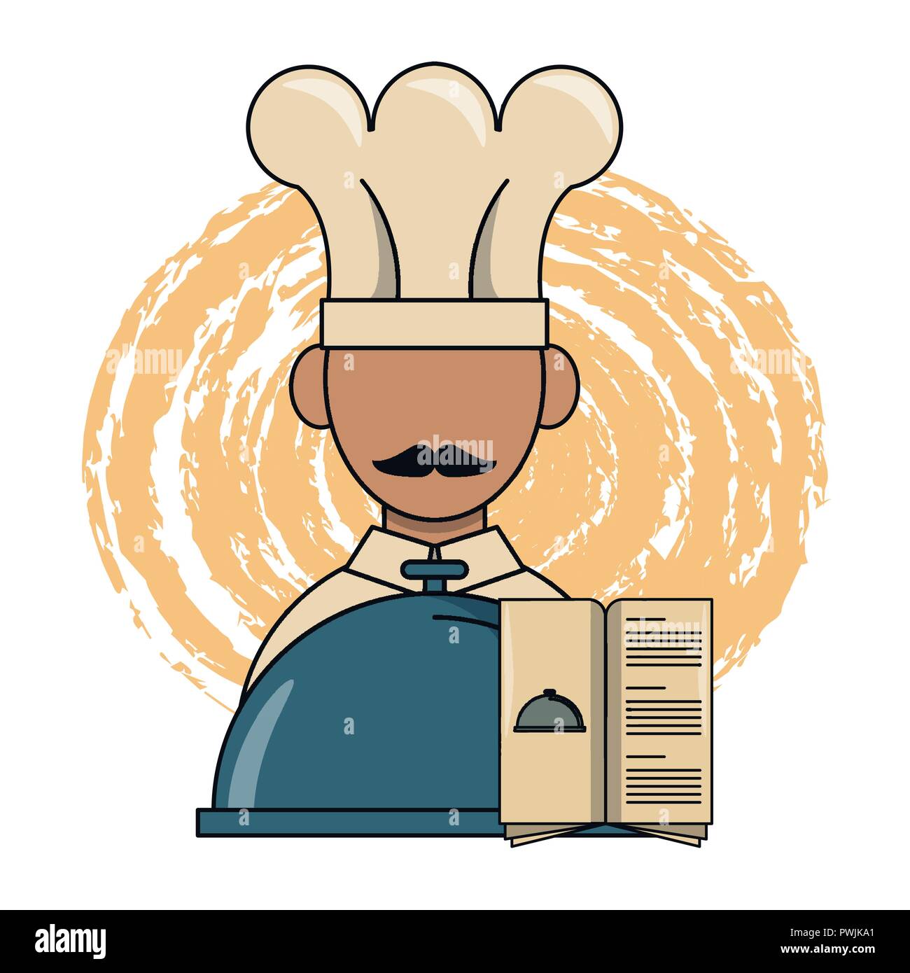 chef cook and food items vector illustration graphic design Stock ...