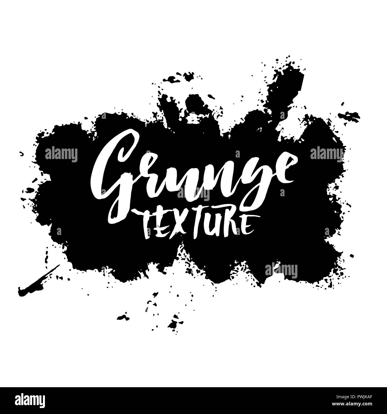 Splash stains texture banners. Black and white abstract spray vector ...