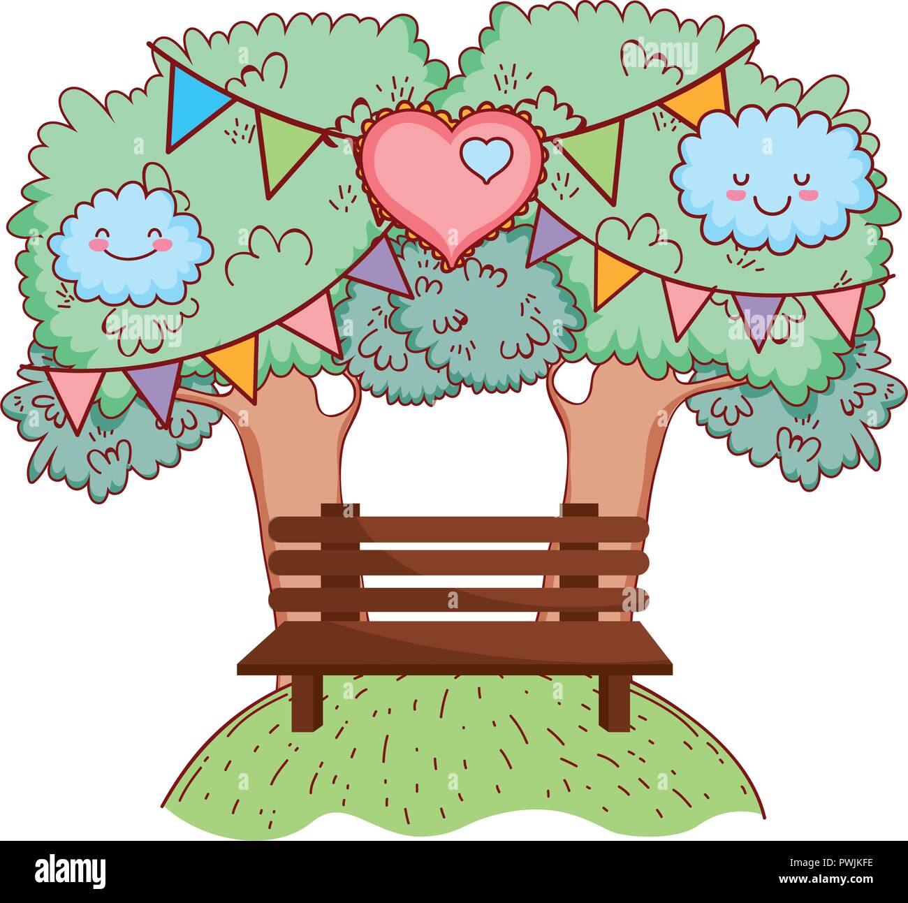 Outdoor sunny setting Stock Vector Images - Alamy