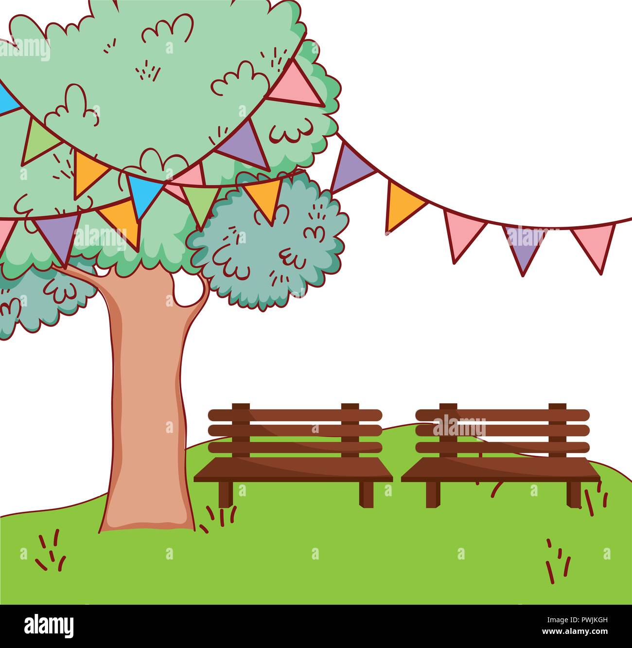 park setting cartoon Stock Vector Image & Art - Alamy