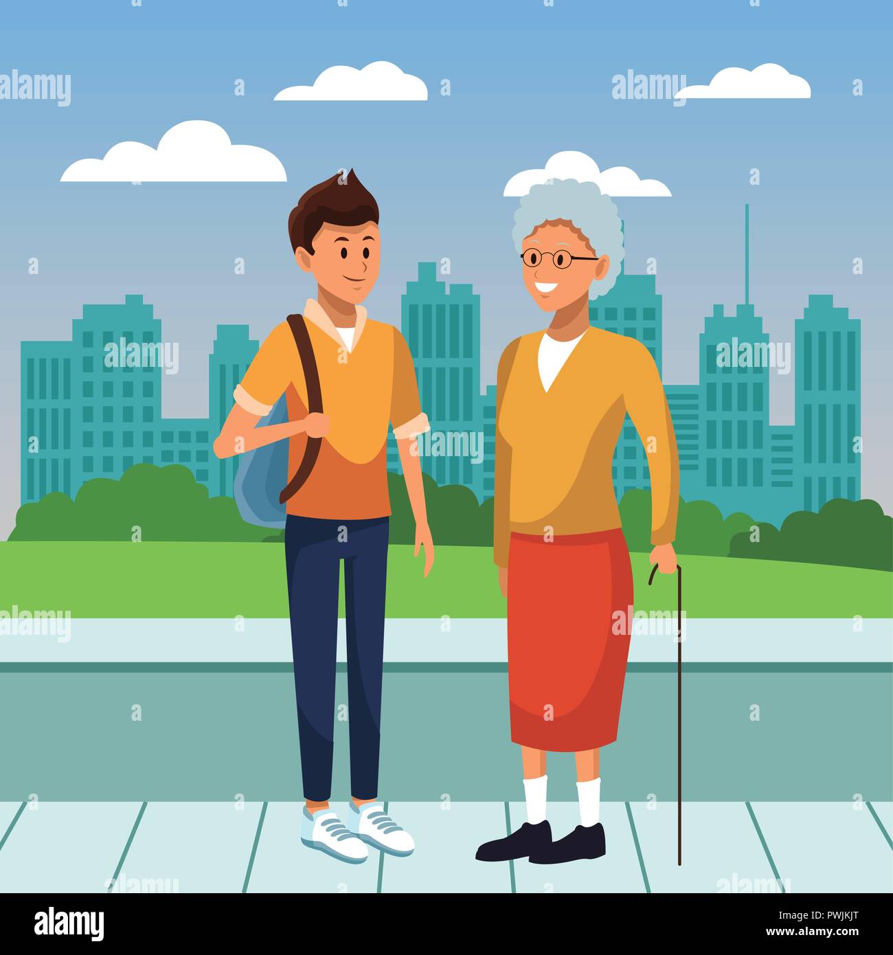 Carer disabled graphic hi-res stock photography and images - Alamy