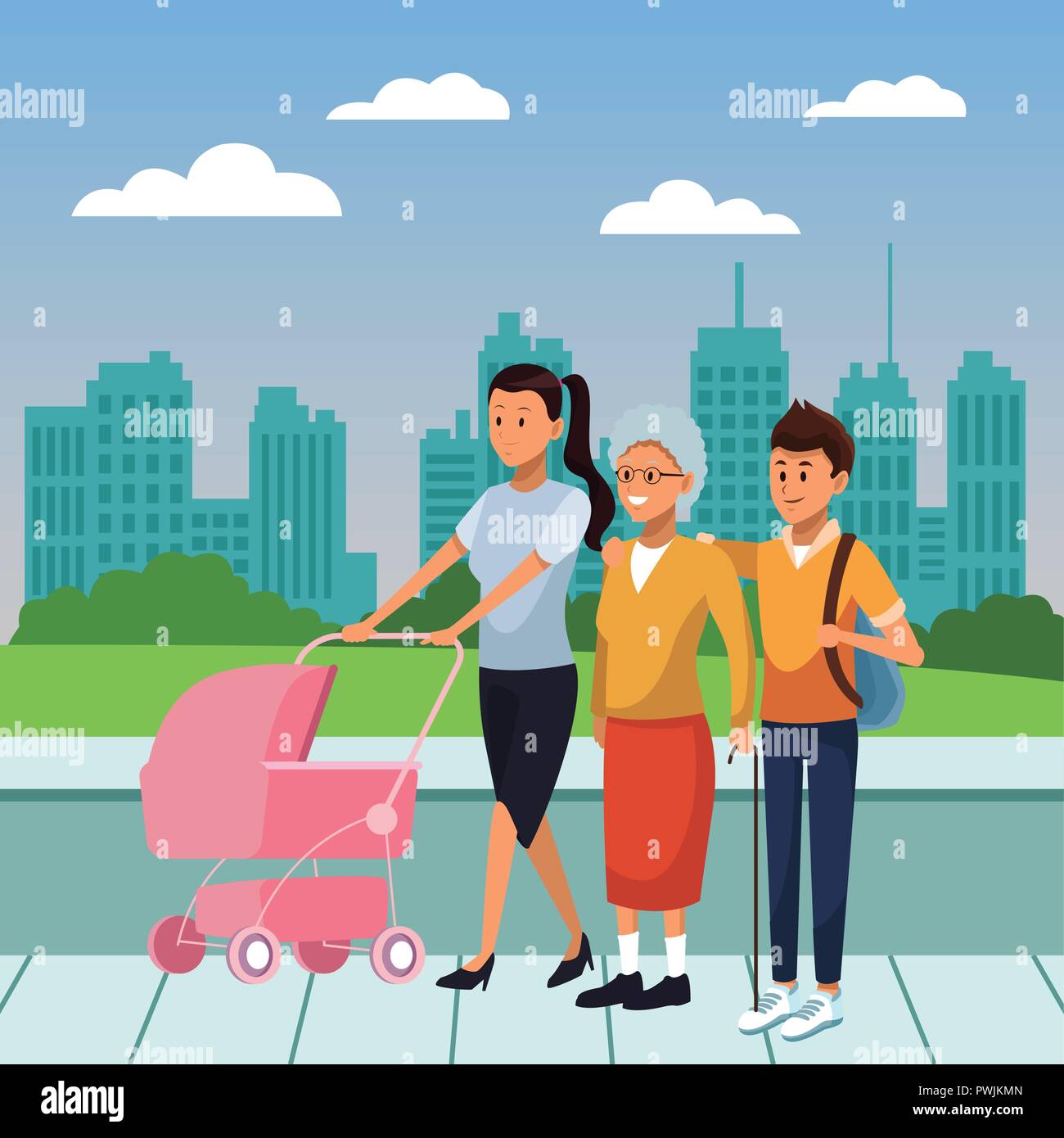 Young carer Stock Vector Images - Alamy