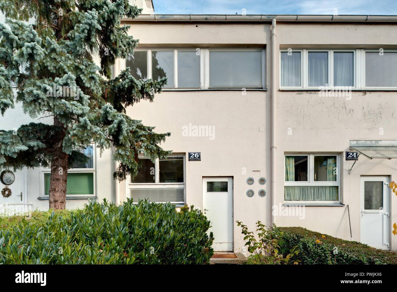 Wien, Werkbundsiedlung, Woinovichgasse 24 und 26, Haus von Walter Loos ...