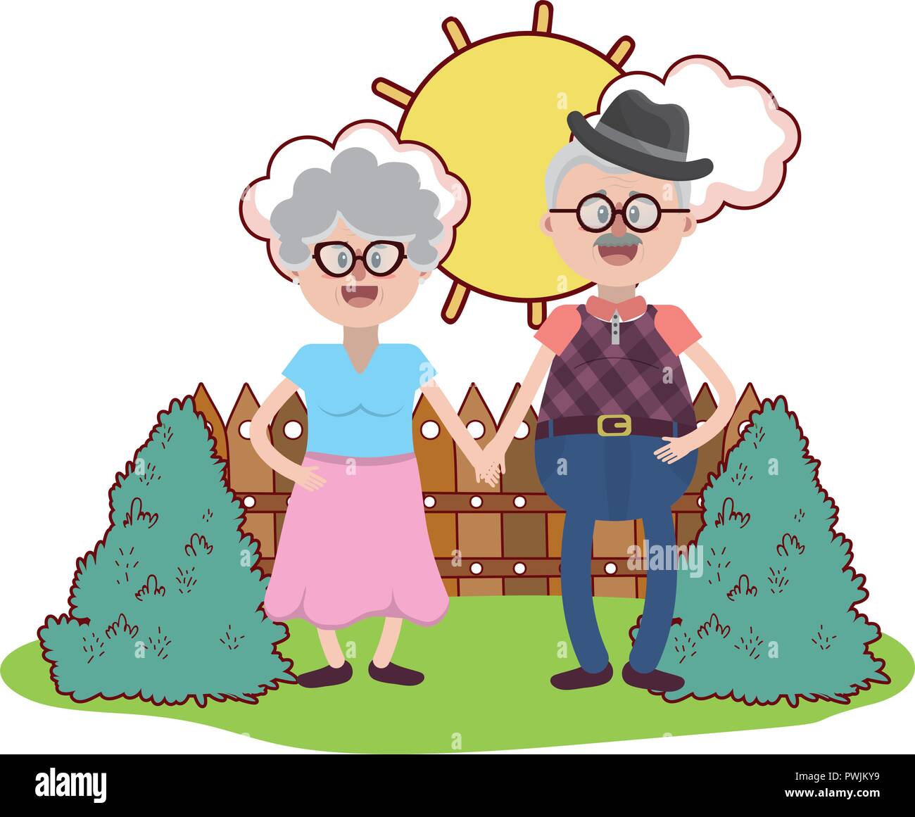Elderly female hands holding Stock Vector Images - Alamy