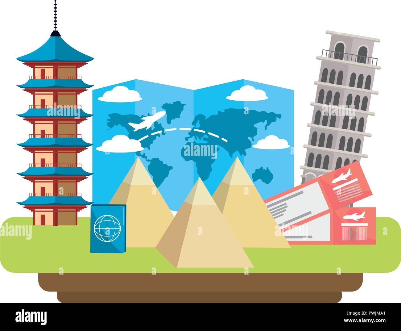 Travel destination tourist attraction tourism site Stock Vector Images ...