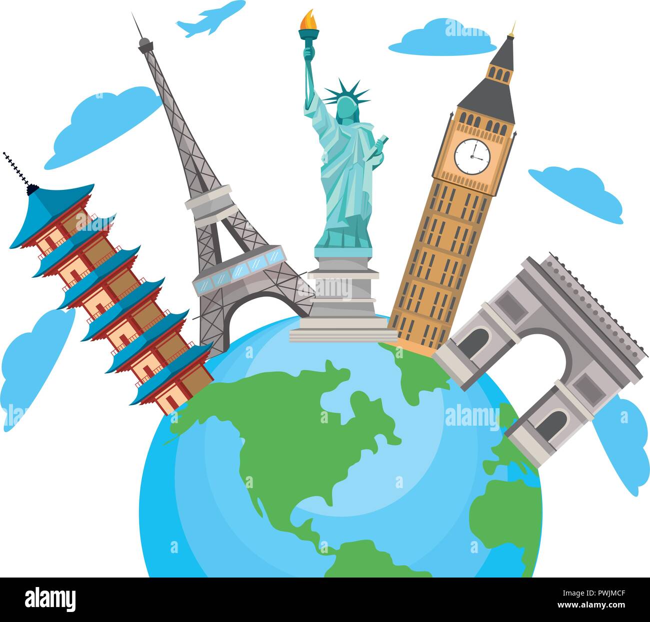 World destination majestic Stock Vector Images - Alamy