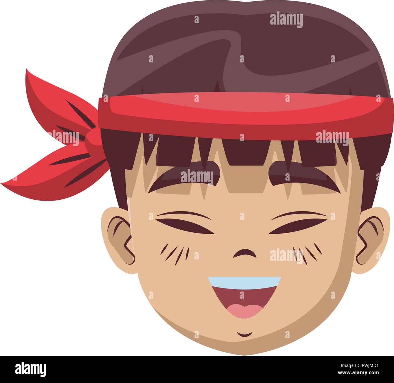 Young and happy asian man cartoon vector illustration graphic design ...