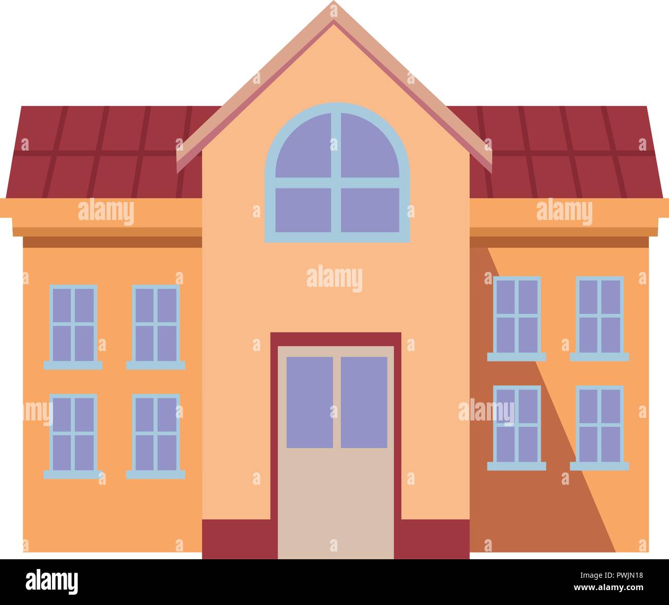 School building cartoon vector illustration graphic design Stock Vector ...