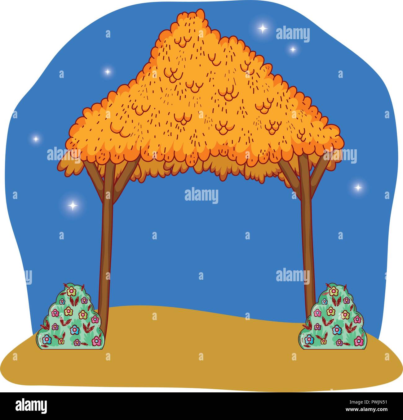 wooden manger cartoon Stock Vector Image & Art - Alamy