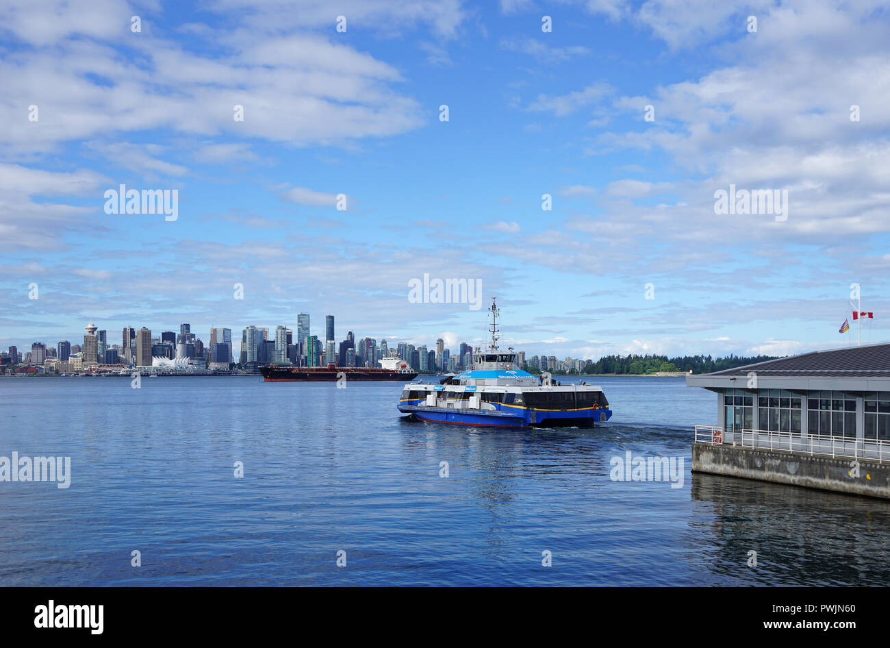 Seabus on the way to downtown Vancouver from the North Shore, Vancouver ...