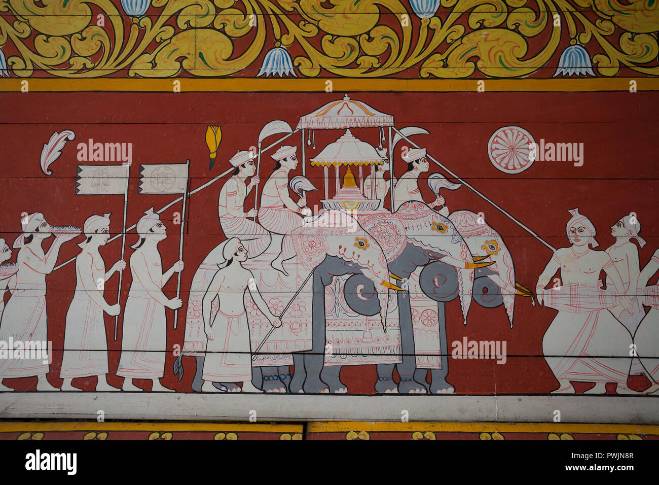 Inside The Temple of the Tooth, Kandy, Sri Lanka Stock Photo - Alamy