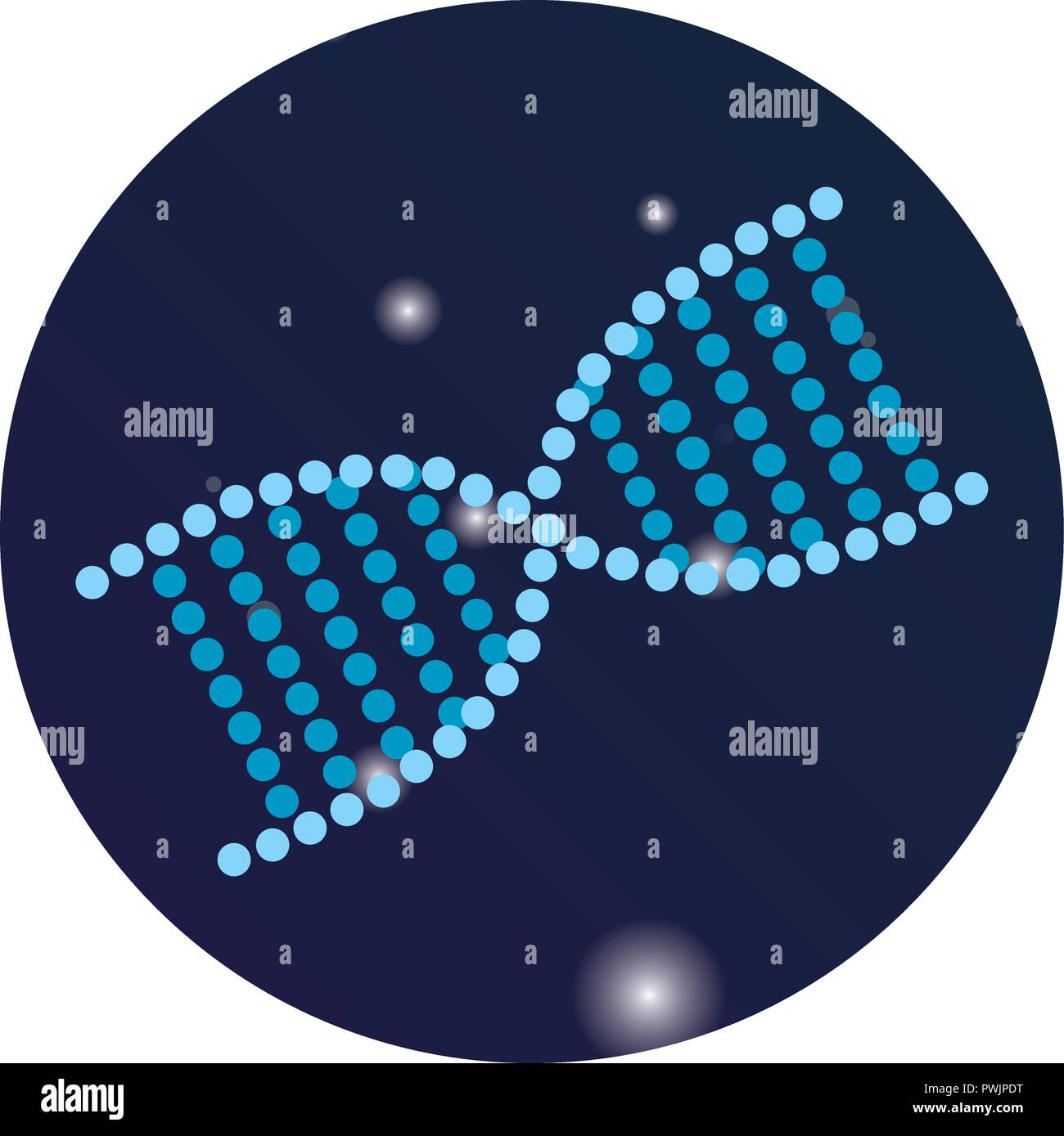 dna genetic material science sticker vector illustration Stock Vector ...