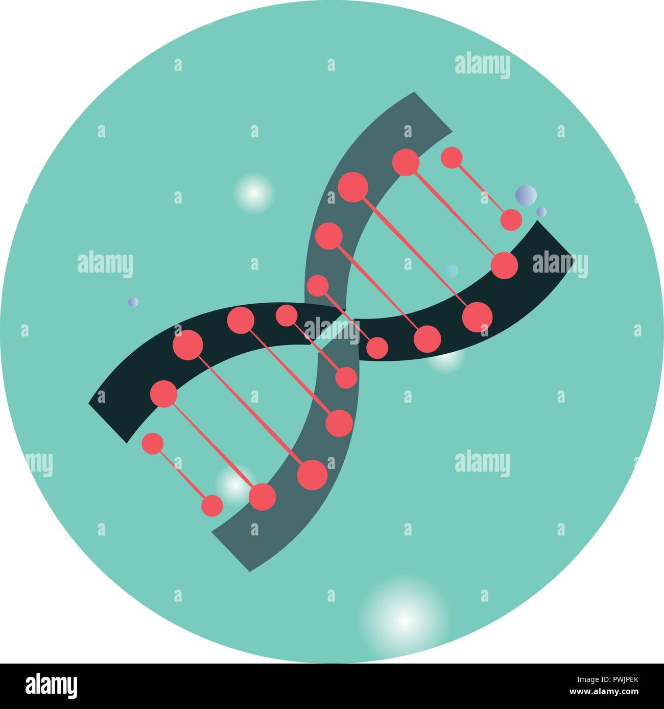 dna genetic material science sticker vector illustration Stock Vector ... dna genetic material science sticker vector illustration Stock Vector ...