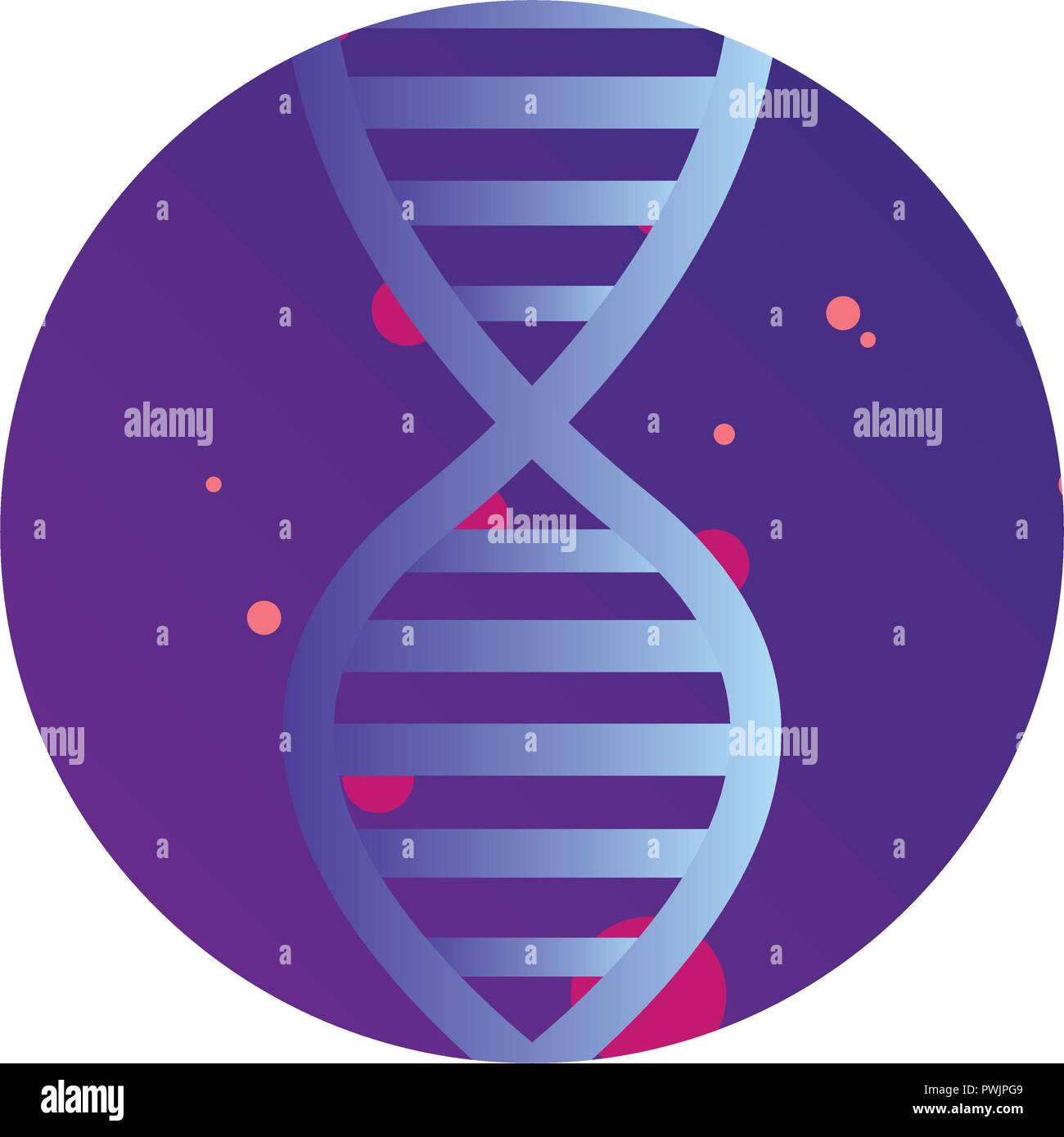 dna genetic material science sticker vector illustration Stock Vector ...