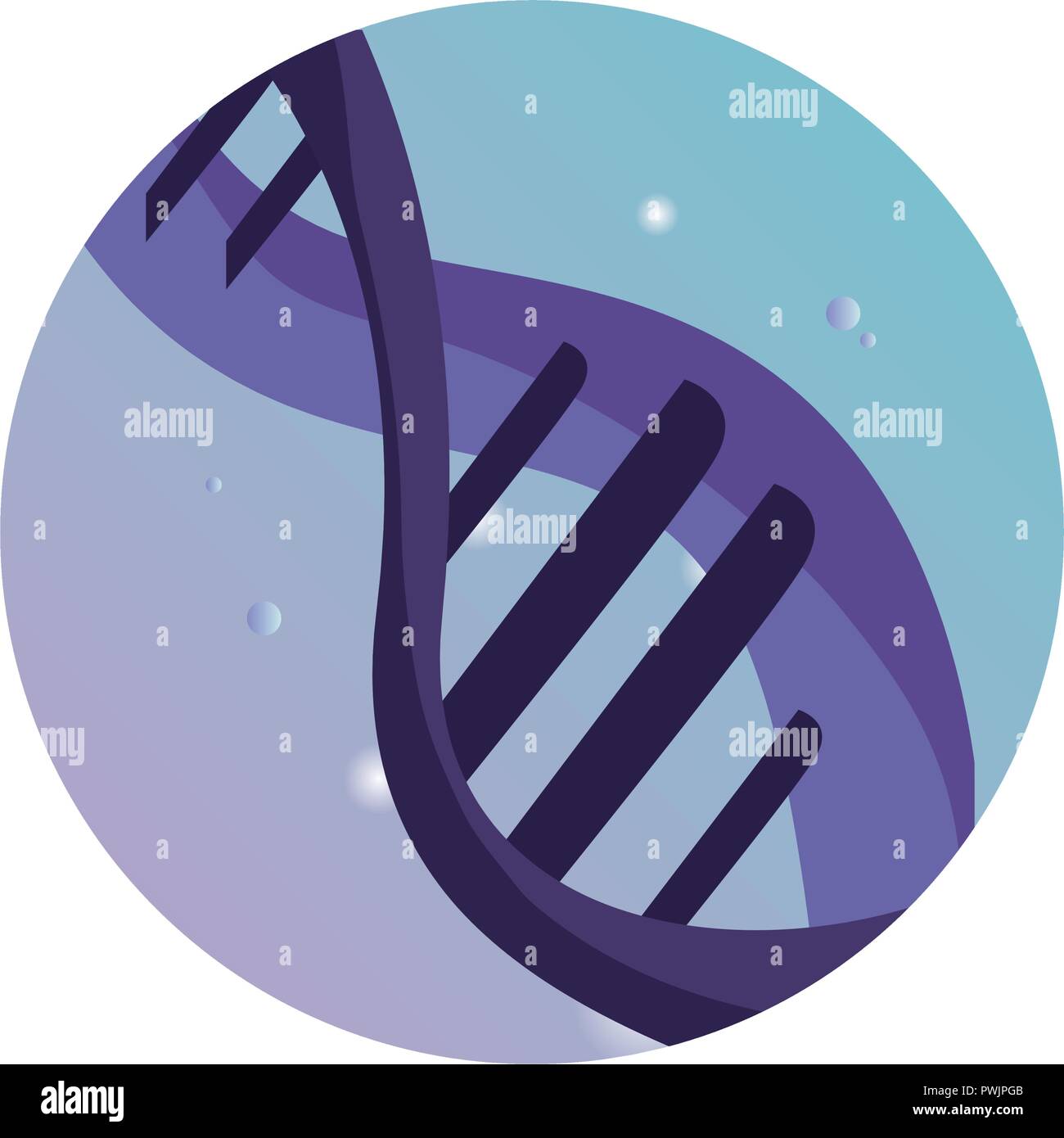 dna genetic material science sticker vector illustration Stock Vector ...