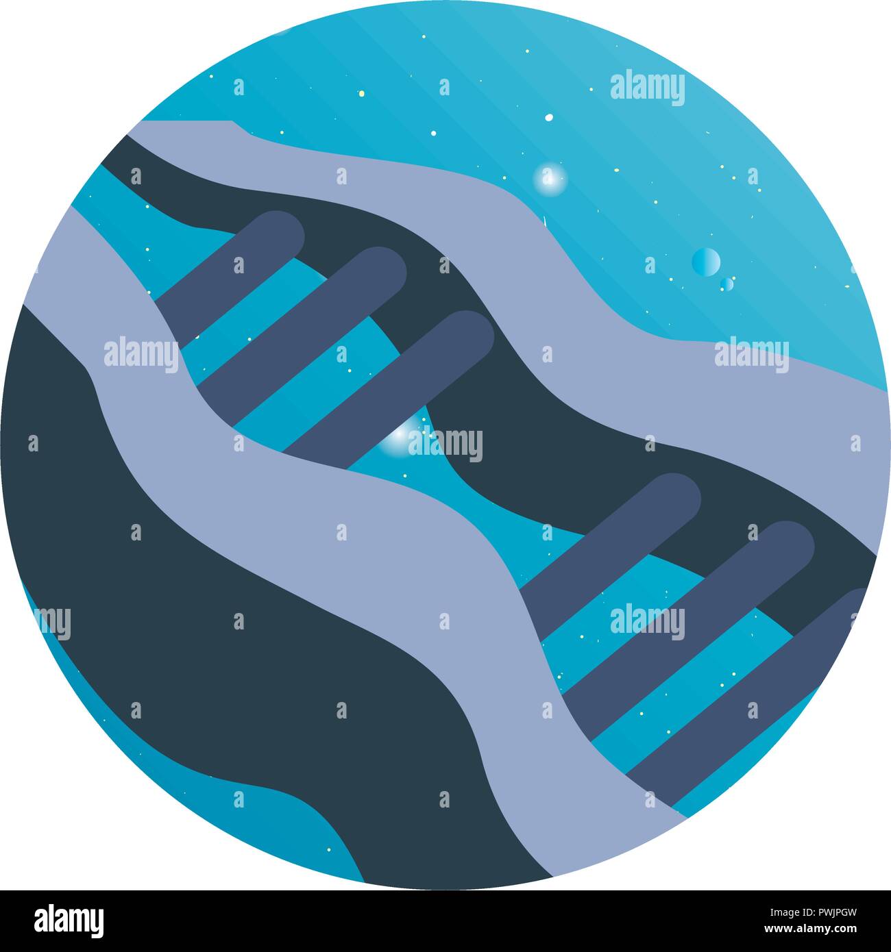 dna genetic material science sticker vector illustration Stock Vector ...