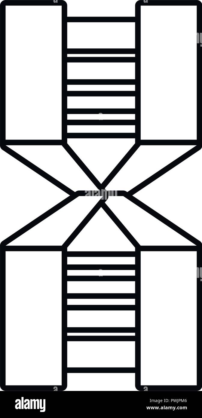 dna molecule structure science genetic outline vector illustration ...