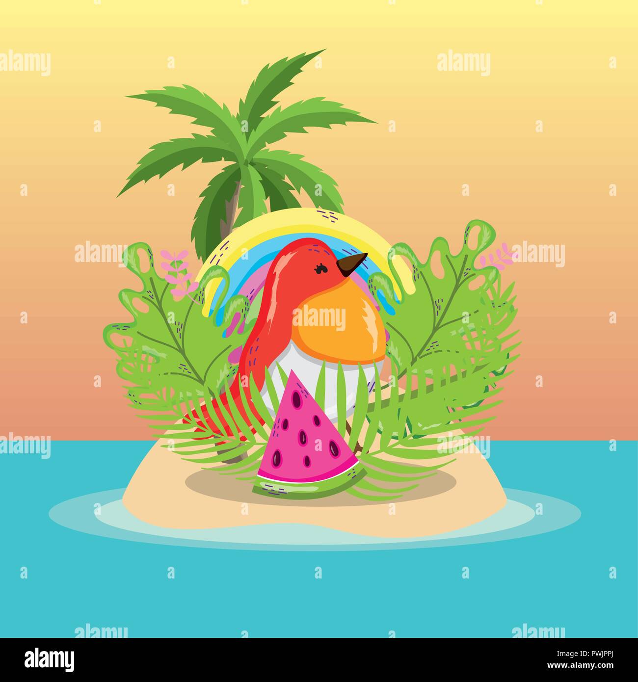 Seaside beautiful scenery cartoon vector hi-res stock photography and ...