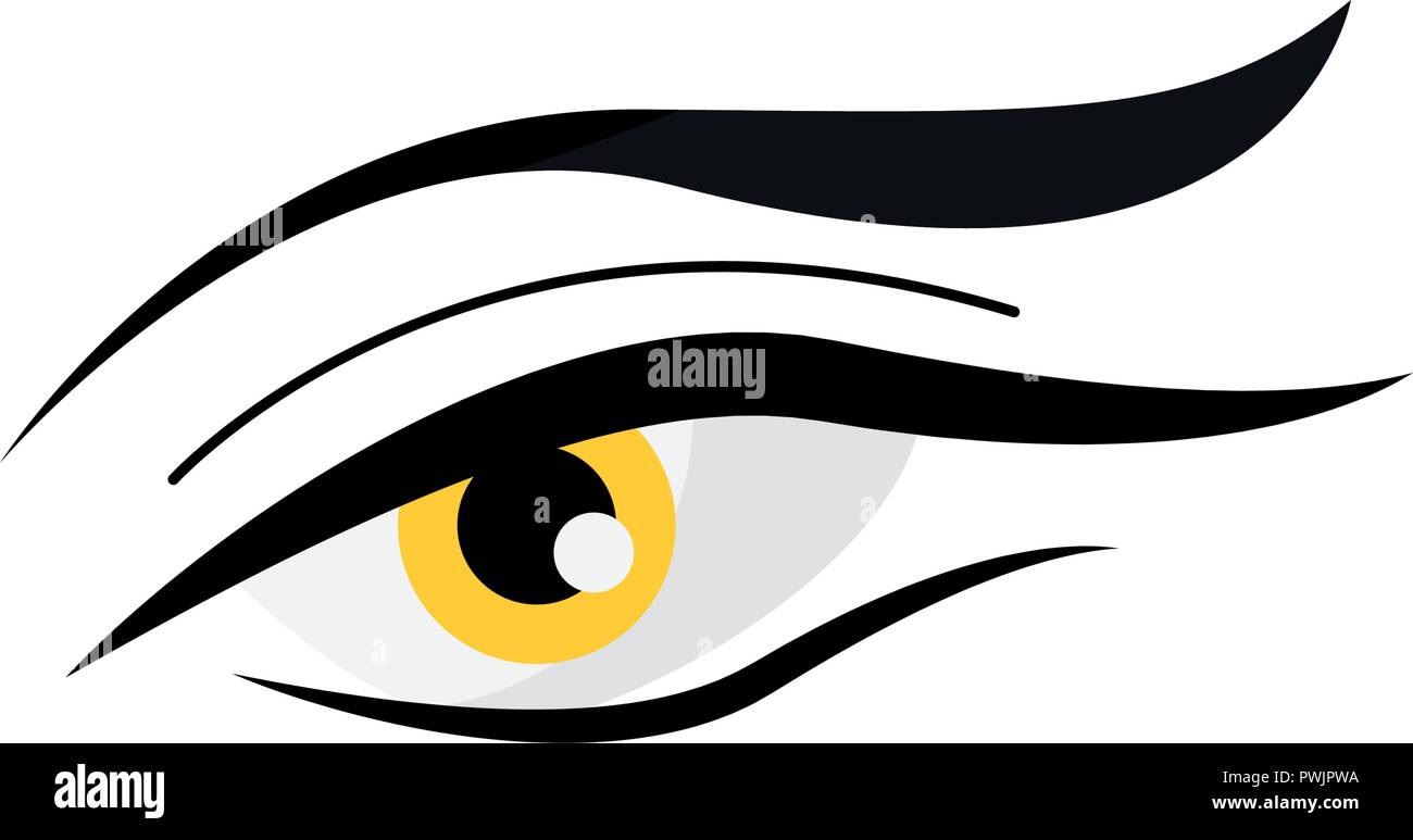 human eye on white background vector illustration Stock Vector Image ...