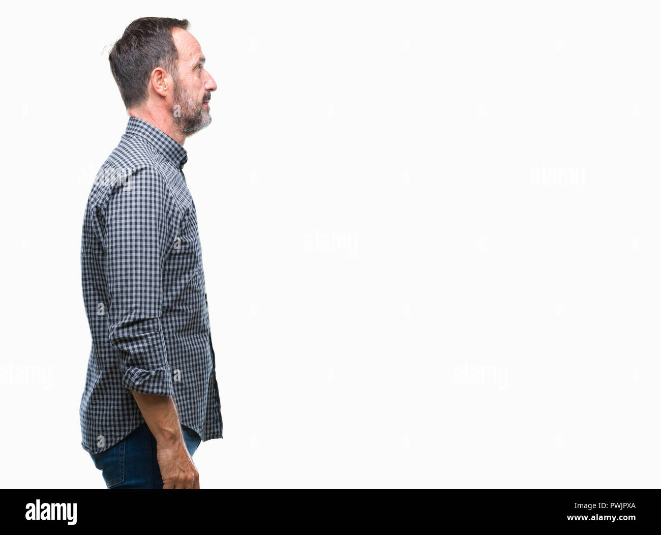 Senior man hoary hair Cut Out Stock Images & Pictures - Alamy