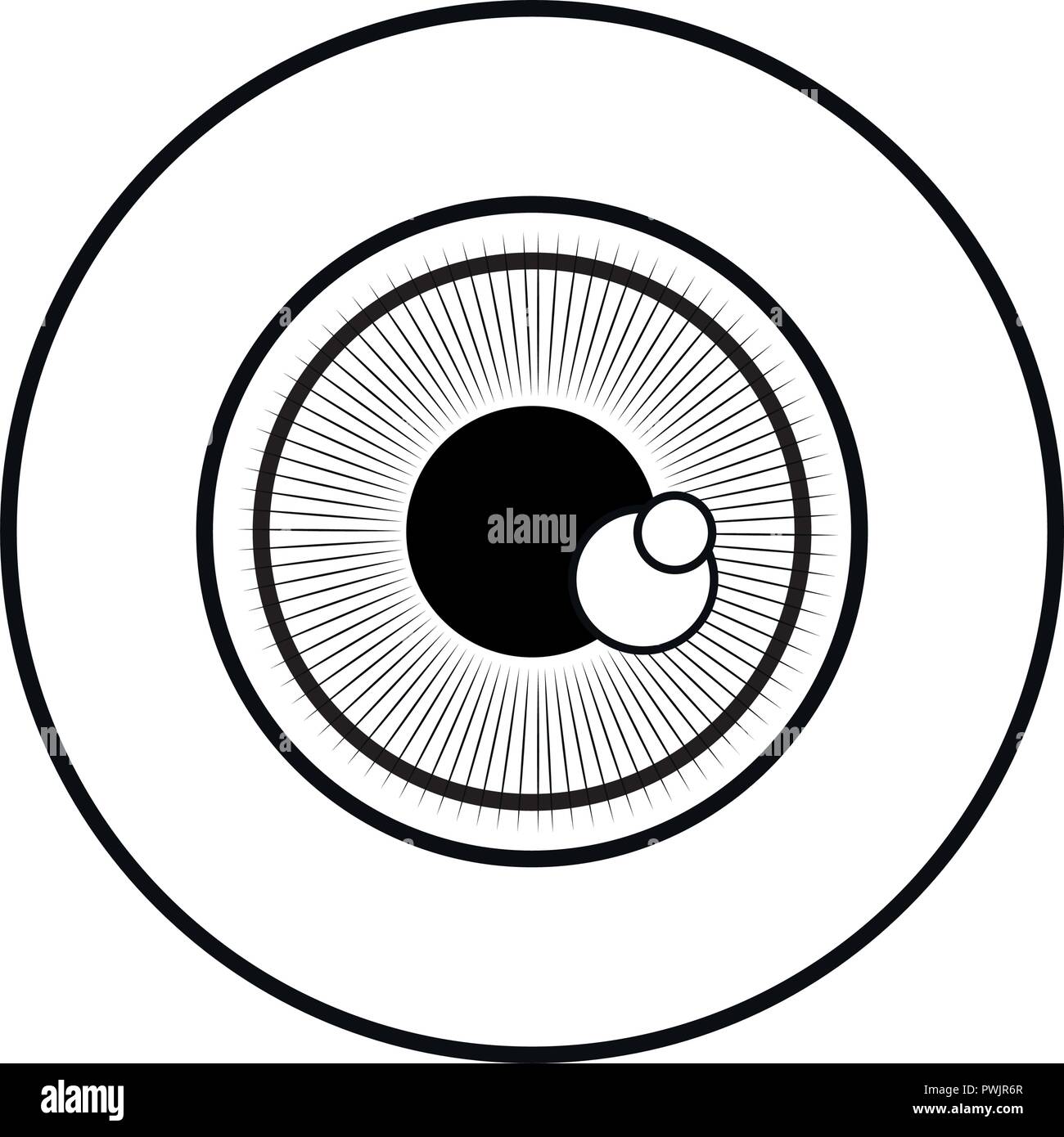 eyeball vision on white background vector illustration Stock Vector ...