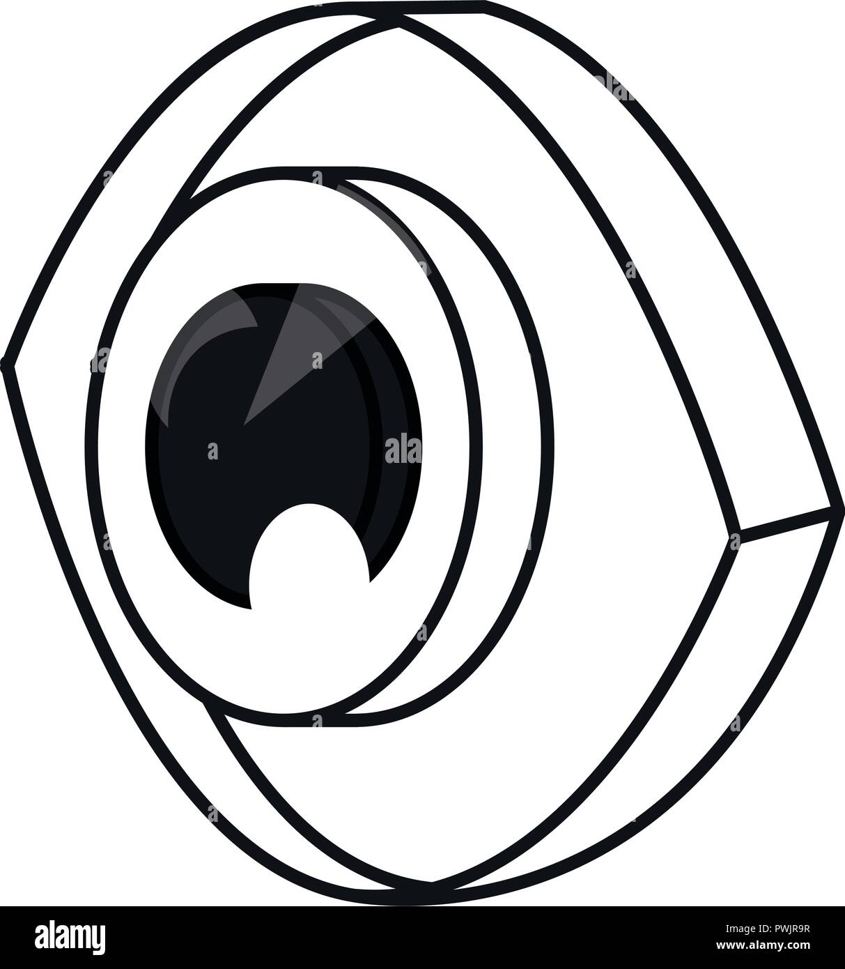 human eye isometric on white background vector illustration Stock ...