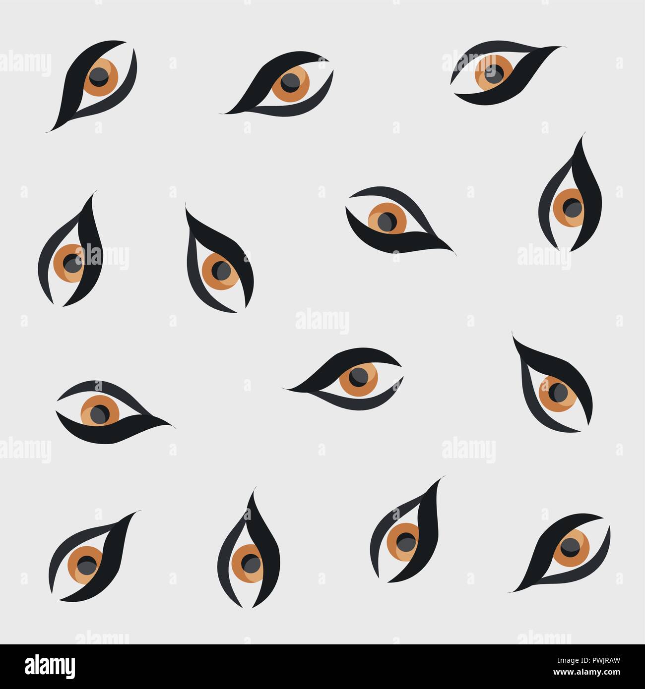 human eye optic vision pattern vector illustration Stock Vector Image ...